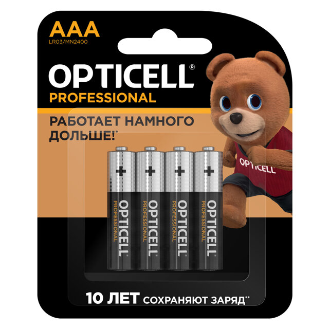 Батарейка OPTICELL Professional 1,5В алкалиновая AAА 4шт