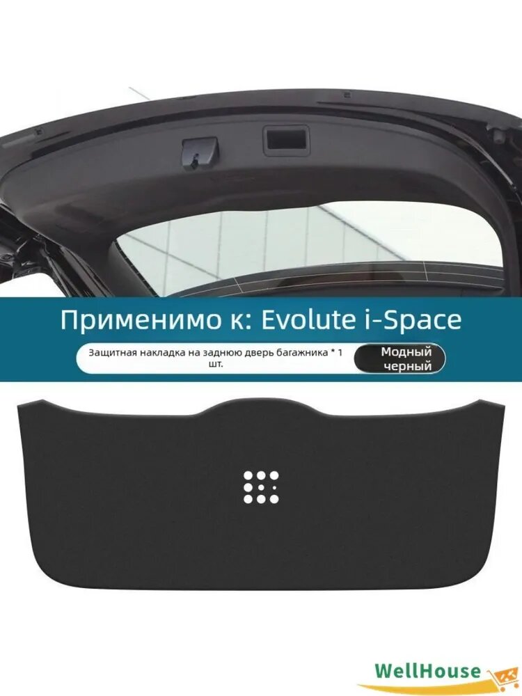 Противоударная накладка на заднюю дверь Evolute i-Space черного цвета, 1 шт. для защиты