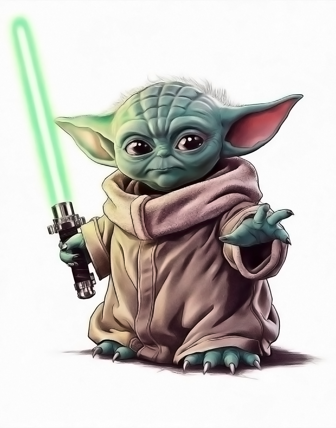 Картина по номерам "Мандалорец Грогу", хлопковый холст на подрамнике 40х50 см, акрил, 000 Art Hobby Home