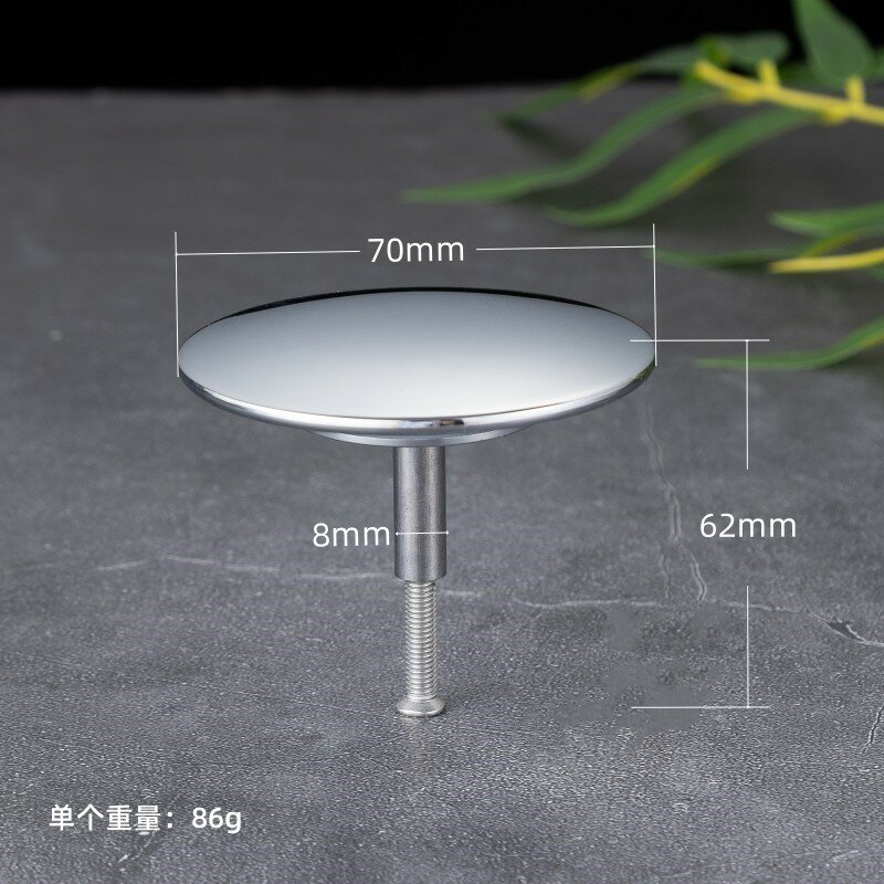 Медная заглушка для слива ванны, съемная крышка слива, пробка для ванны 70 мм, аксессуары для слива ванны.
