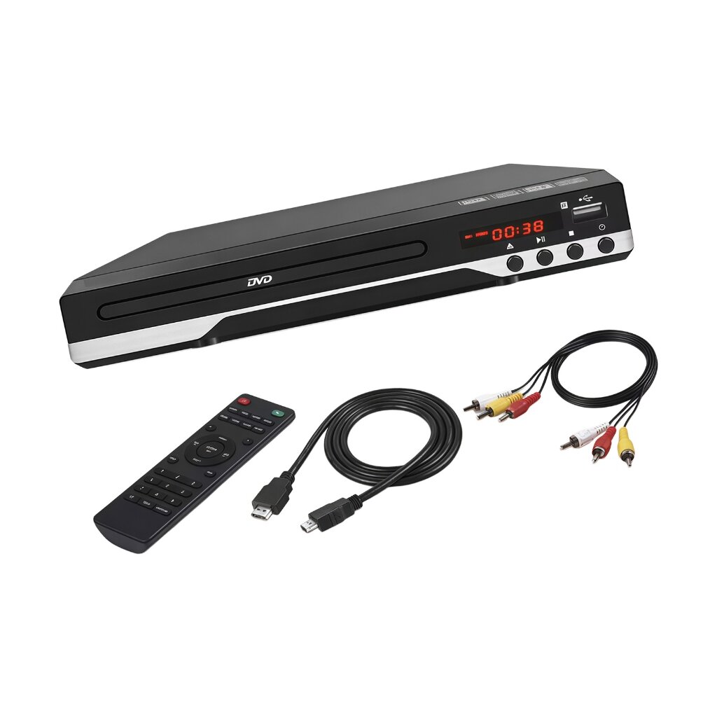 Портативный Домашний Проигрыватель Дисков VCD Disc Media Player Machine с Удаленным USB