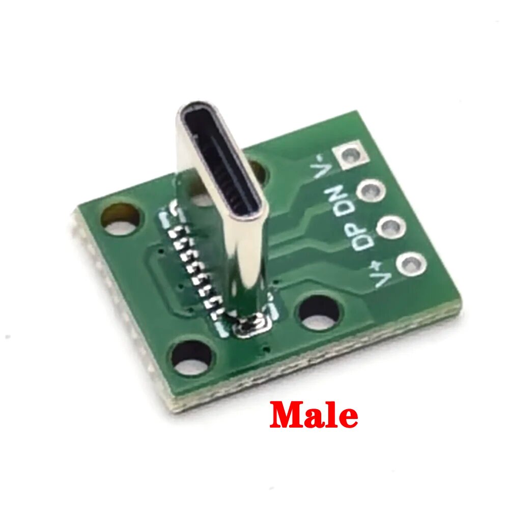 LAJQTAO Адаптер USB 3.1 Type-C 2.54 мм 6Pcs, Male