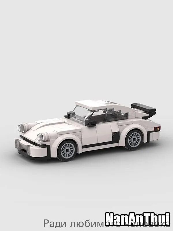 Конструктор пластиковый белый автомобиль Porsche 911 Turbo, 251-500 деталей