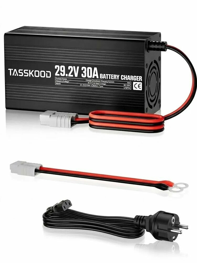 Зарядное устройство для аккумуляторов LiFePO4 29,2 В 30 А 24 В 8S Lifepo4 с поддержкой быстрой зарядки с серым разъемом Anderson 50 А