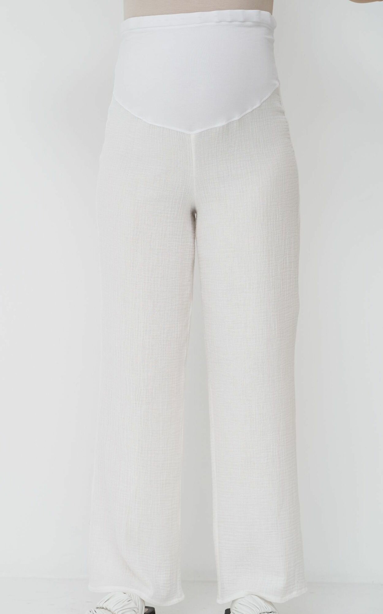 Брюки трубы для беременных (двухслойный муслин)