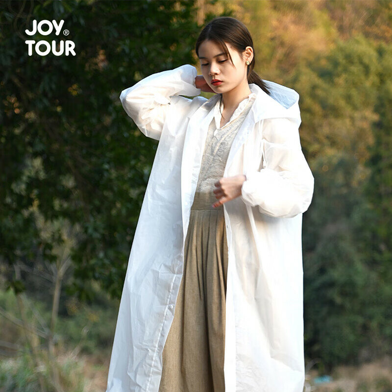 JOYTOUR полупрозрачный водонепроницаемый дождевик для взрослых, утолщенный EVA плащ для путешествий унисекс