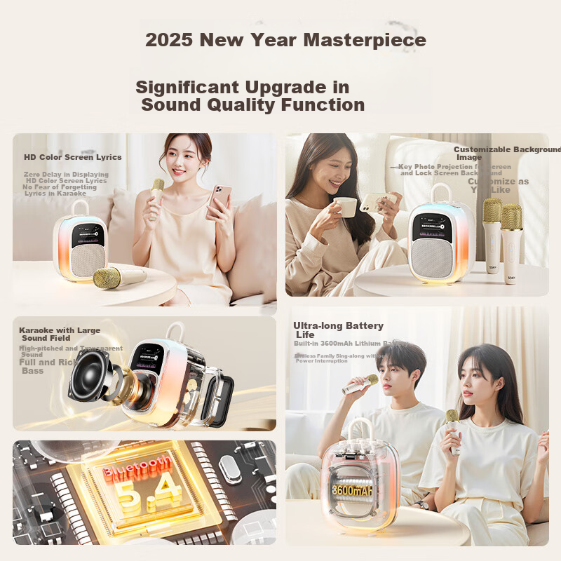 Soaiy SK68Pro беспроводной микрофон с отображением текста песен для домашней KTV системы, двухрежимная проводная и
