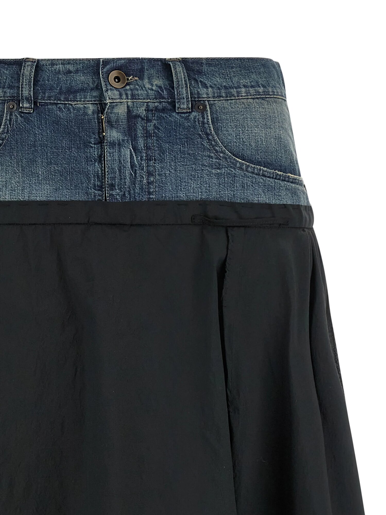 Юбка Maison Margiela Denim insert midi skirt, размер 44 — фото 1