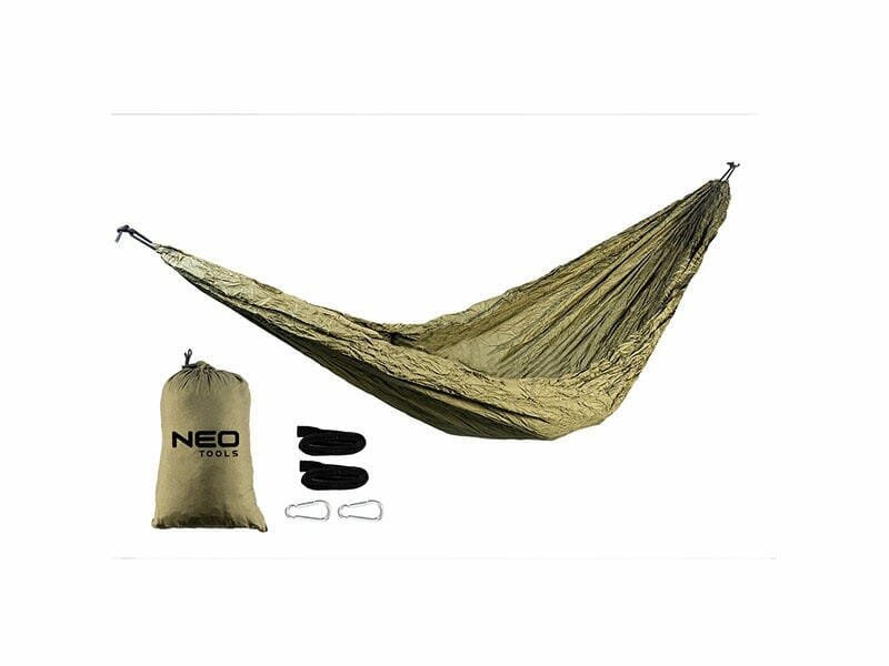 DECATHLON Гамак NEO TOOLS 330x140 см, темно-зеленый, 200 кг, 63-124