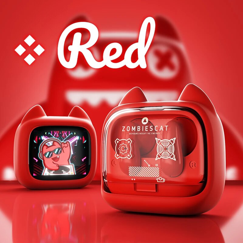 Zombies Cat B19 Smart Screen Наушники Красный, Red