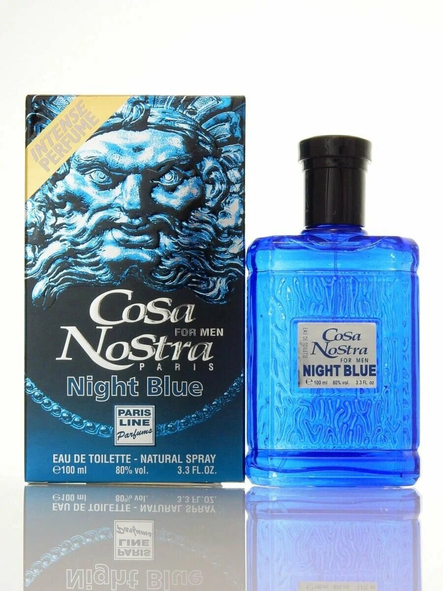 Туалетная вода мужская PARIS LINE Cosa Nostra Night Blue Intense Perfume men 100 мл
