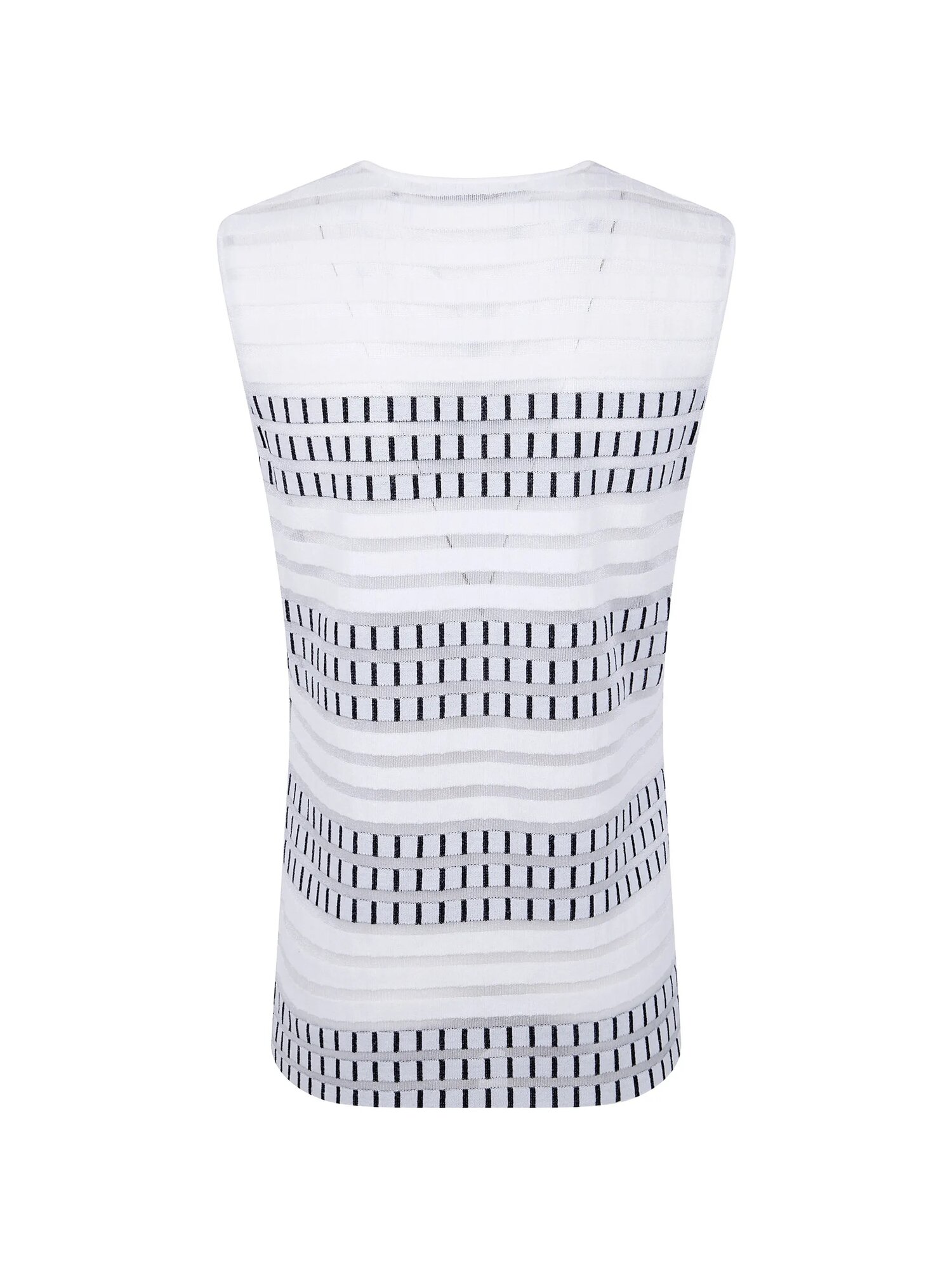 Топ PierAntonioGaspari Striped sleeveless top, размер 40, white — фото 1