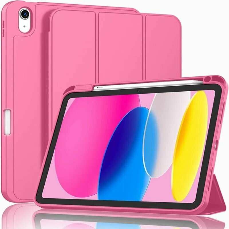 Акриловый чехол для iPad 11 2025 (A16), iPad 10 2022 (10,9 ") с держателем для карандашей, прозрачной спинкой, ультратонким защитным чехлом, автоматическим сном / бодрствованием