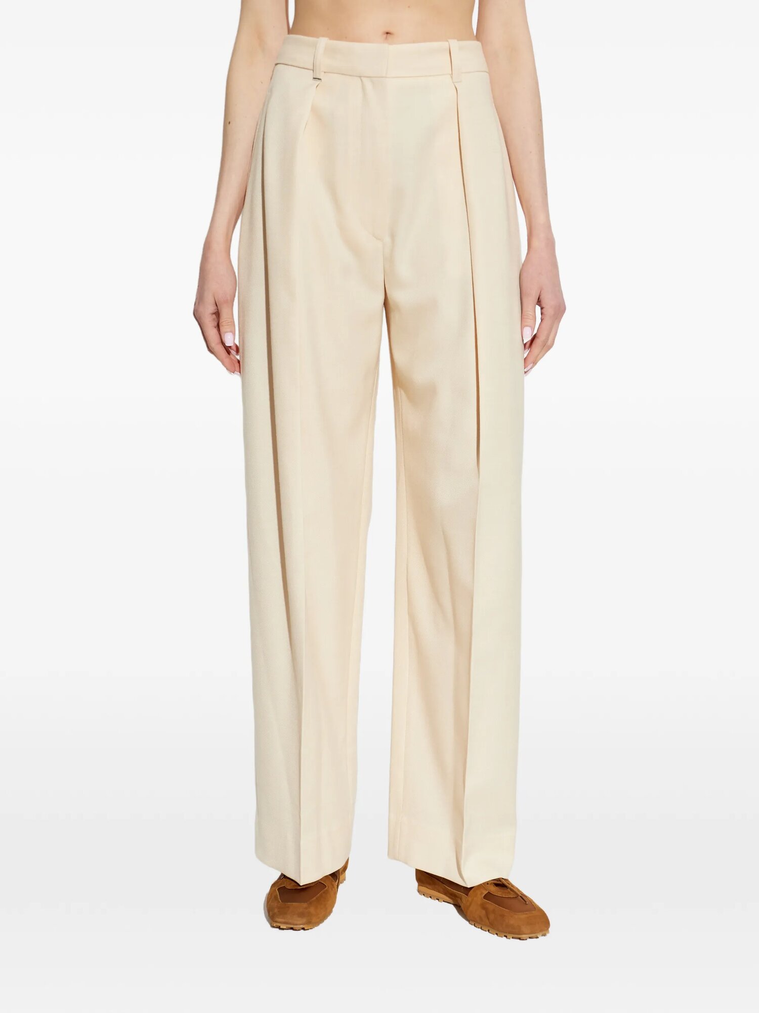 Брюки Victoria Beckham Pleated trousers, размер 6, разноцветный — фото 1