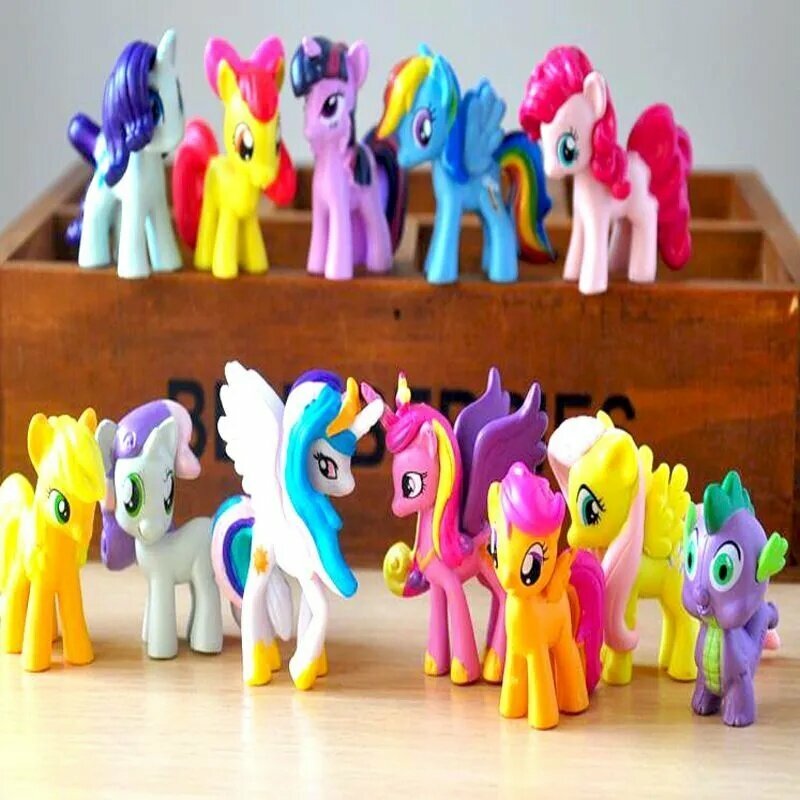 Аниме фигурки май литл пони Набор с единорогом для девочек / my Little pony 12шт