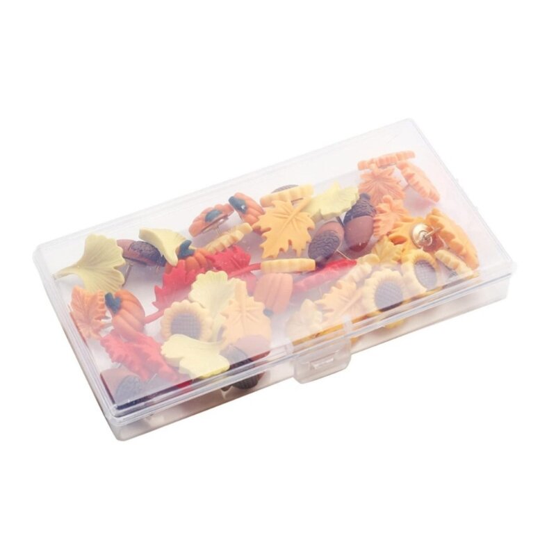 40шт Подсолнечные Булавки-Толкатели Сосновые Шишки Листовая Булавка Пробковая Доска Объявлений Кнопки для Большого Пальца Чертежные Булавки для Офисной Доски Объявлений