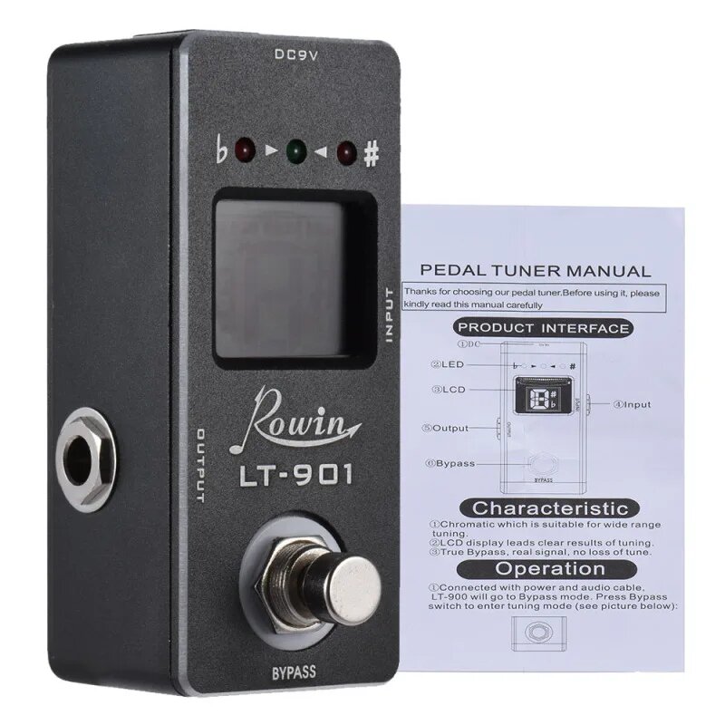 Rowin LT-901 мини хроматический гитарный тюнер