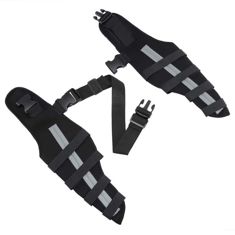 Ортопедический брейс с отражающими полосами для колена собаки после операции при вывихе надколенника, черный размер XS