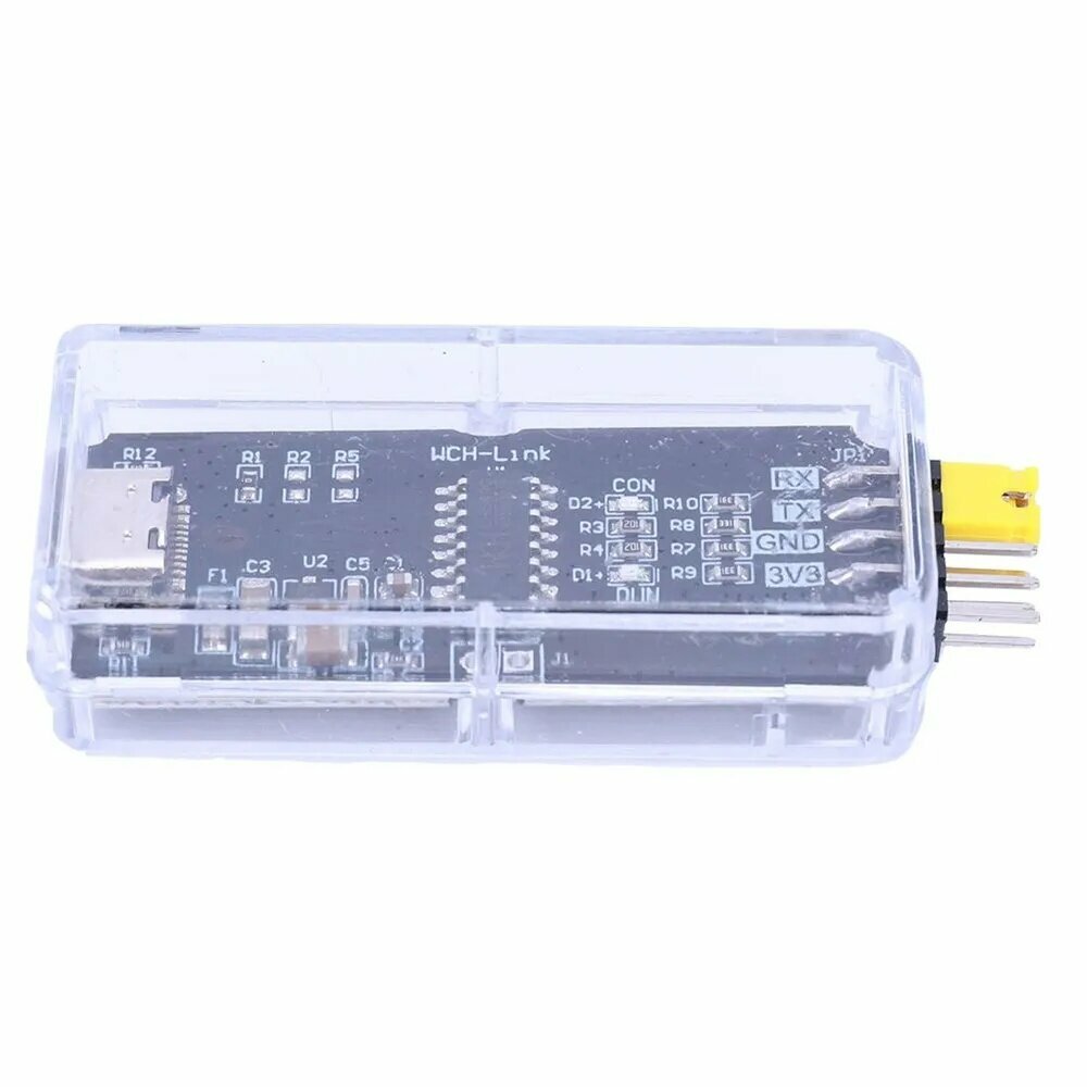 WCH-Link эмулятор CMSIS-DAP для RISC-V и ARM, USB Type-C, защитный корпус