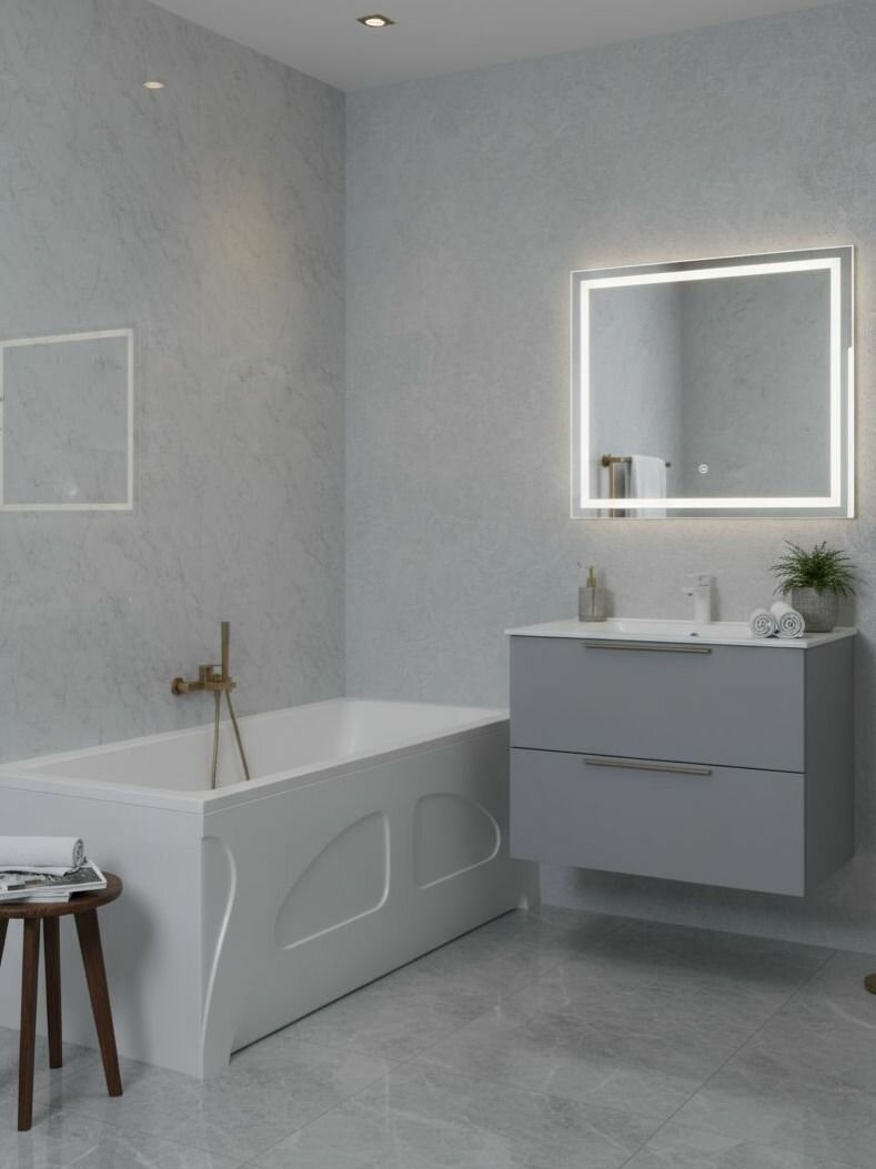 Ванна из литьевого мрамора Aquanet "бриз" Stone 170х75