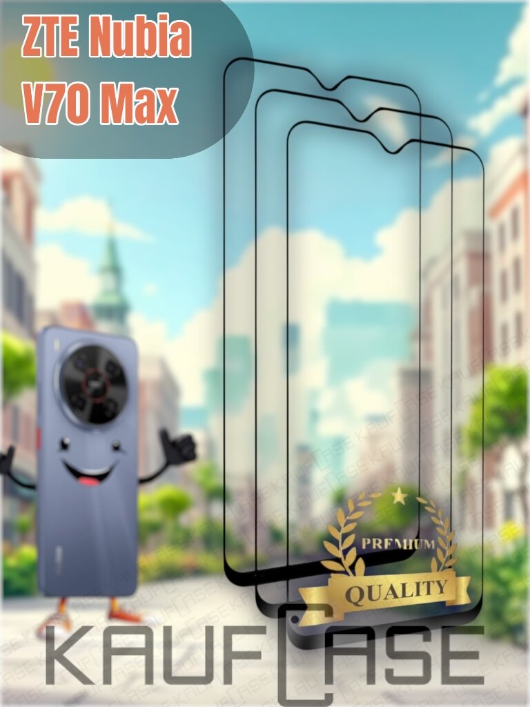 Стекло 3 шт для экрана ZTE Blade V70 Max
