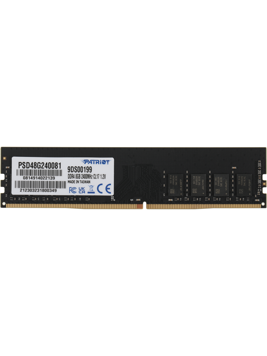 Память DDR4 8GB 2400MHz Patriot PSD48G240081 Signature RTL PC4-19200 CL17 DIMM 288-pin 1.2В single rank RTL