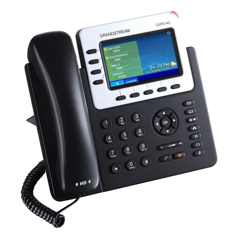Телефон стационарный Grandstream IP GXP-2140 черный