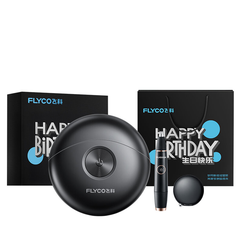 Электробритва роторная унисекс FLYCO FS891 Black Exclusive Birthday Gift Box