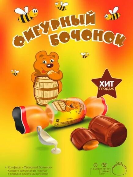 Конфеты Фигурный бочонок 0,7 кг