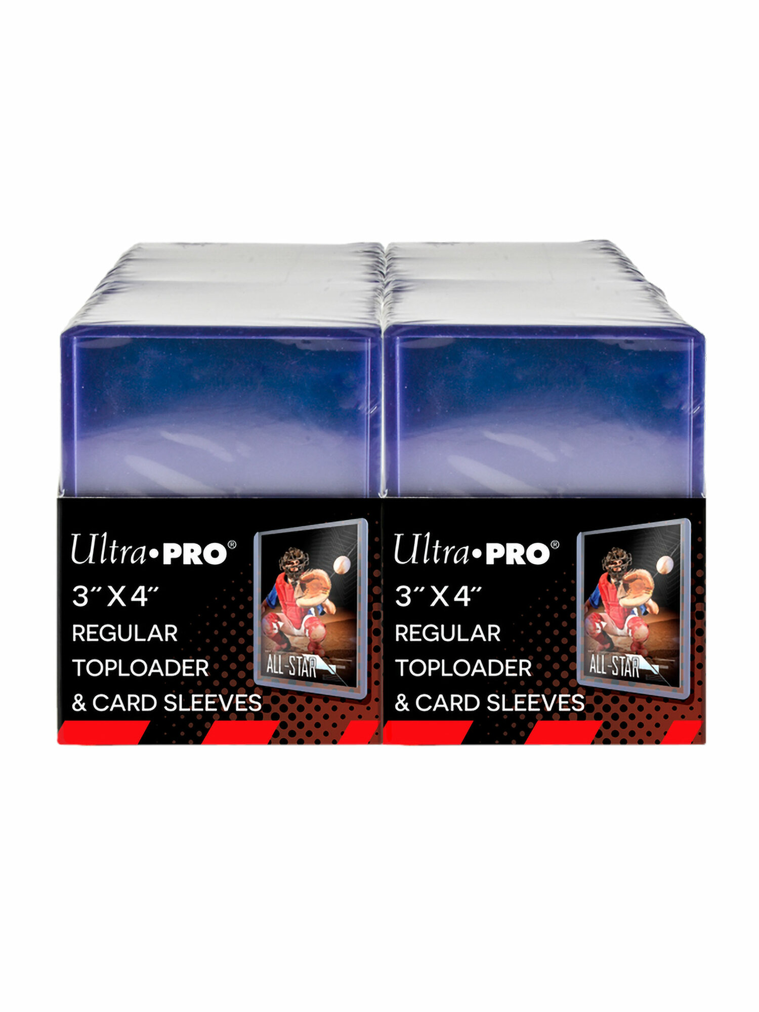 Протекторы топлодеры Ultra PRO Toploaders Clear Regular 76х102 мм 200 шт. жесткие, 200 шт. мягкие - для карт 69х98 мм