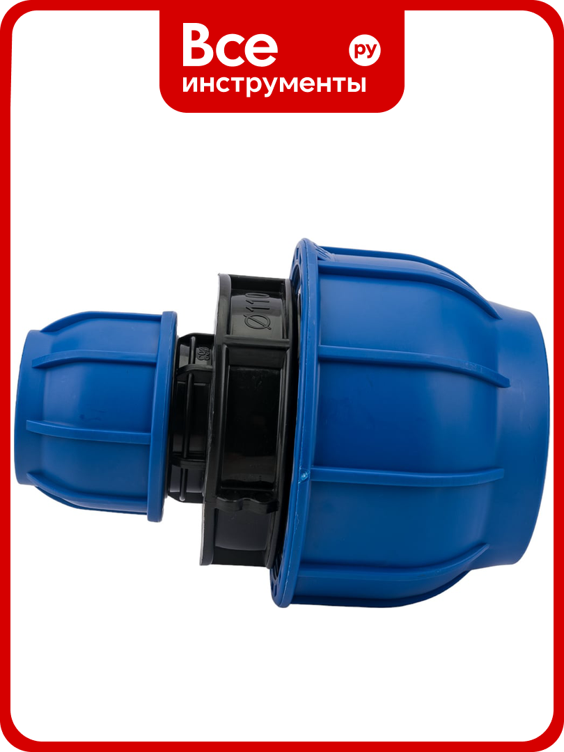 Компрессионная переxодная муфта TEBO ПНД 110x63 T-ПНД. М.0.110-63. CN, черного полипропилена, черный