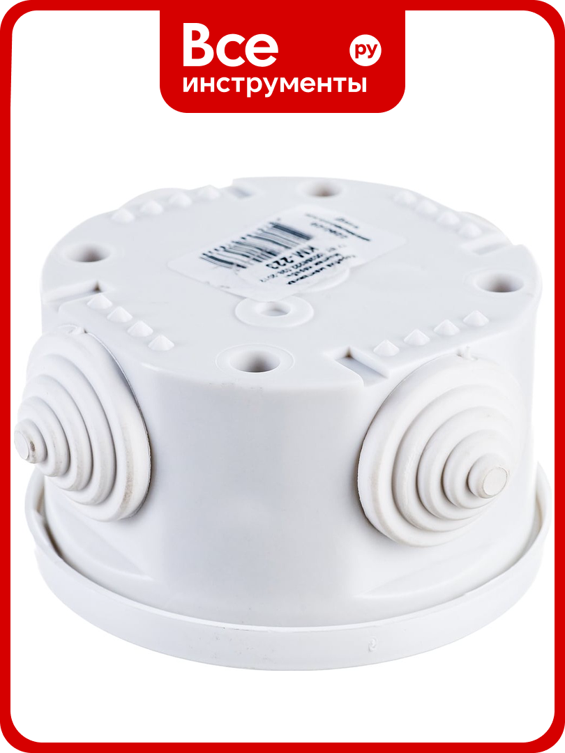 Коробка Bylectrica с клеммными колодками для открытой проводки IP44 диаметр 74, высота