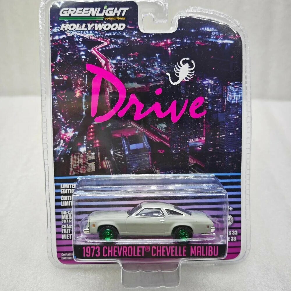 Машинка GreenLight 1/64 1973 Chevrolet Chevelle Malibu Drive Die-cast Alloy Car Model Collection Toy Gift