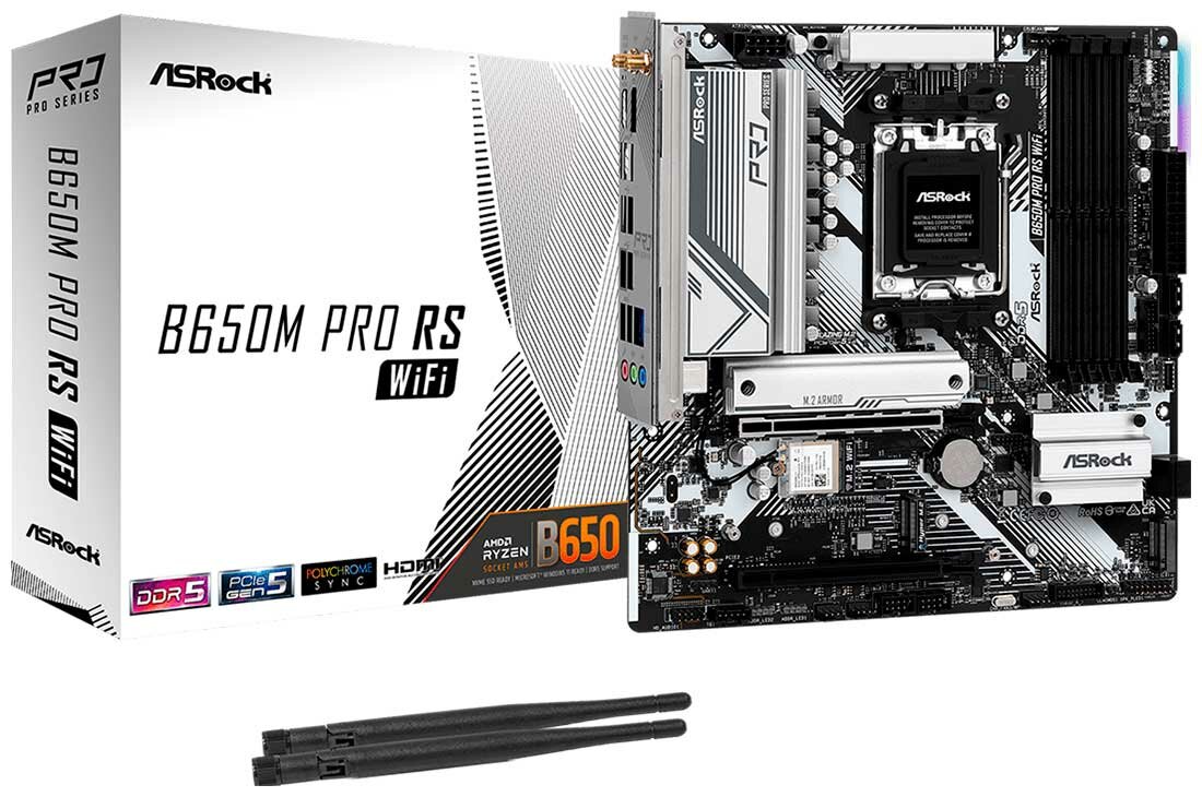 Материнская плата Asrock B650M PRO RS WIFI (AM5 mATX)