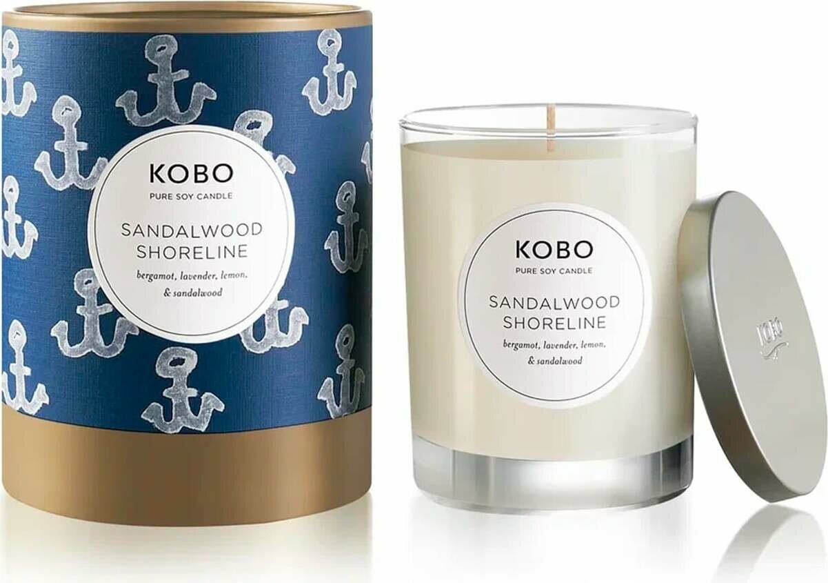 KOBO Candles Большая свеча в стекле Sandalwood Shoreline Sandalwood Shoreline Coastal Candle 100ml