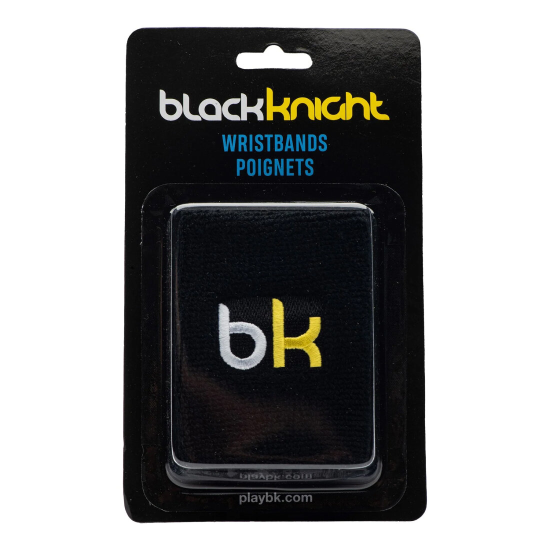 Напульсник BlackKnight Wristband Long Logo x2, Black, хлопок/лайкра