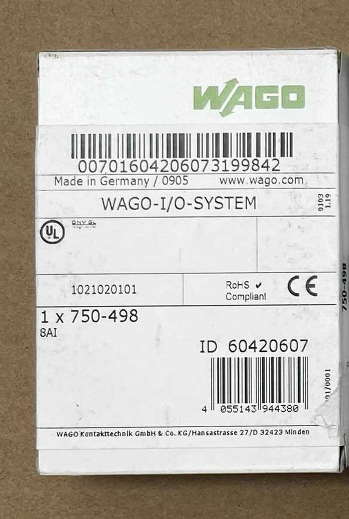 Модуль WAGO analog input module 750-498