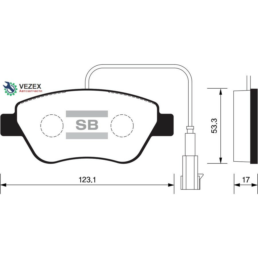 SANGSIN BRAKE SP1201 SP1201 колодки дисковые передние!\ Fiat Stilo/Bravo 1.2i/1.6i 01>