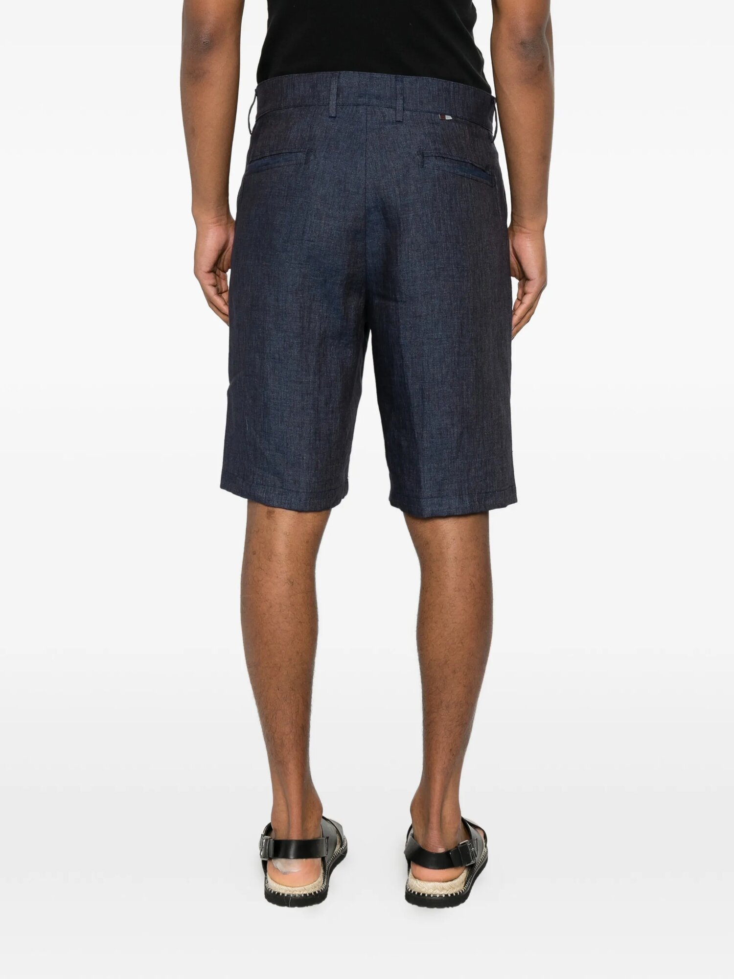Шорты Canali Linen shorts, размер 48, blue — фото 1