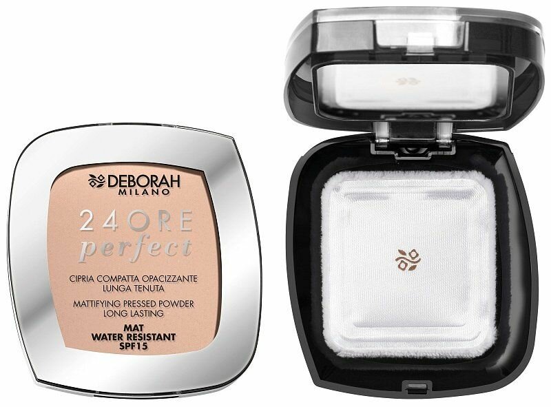 Deborah Milano Пудра для лица Тон 3 Розовый 24ORE PERFECT COMPACT POWDER матирующая водостойкая компактная 9 г