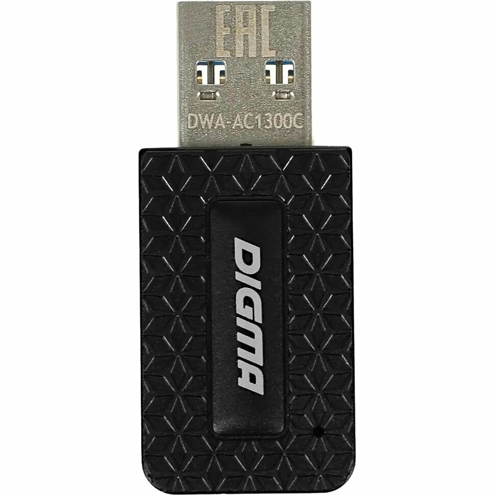 Сетевой адаптер Wi-Fi Digma DWA-AC1300C AC1300 USB 3.0 (ант. внутр.) 1ант, 2123086