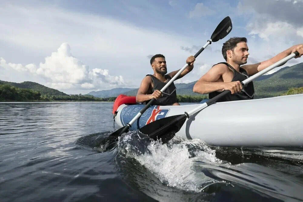 Байдарка Lite-Rapid X2 Kayak, 2 местная, вёсла 218 см, до 160 кг, 321 х 88 х 48 см, 65077 Bestway