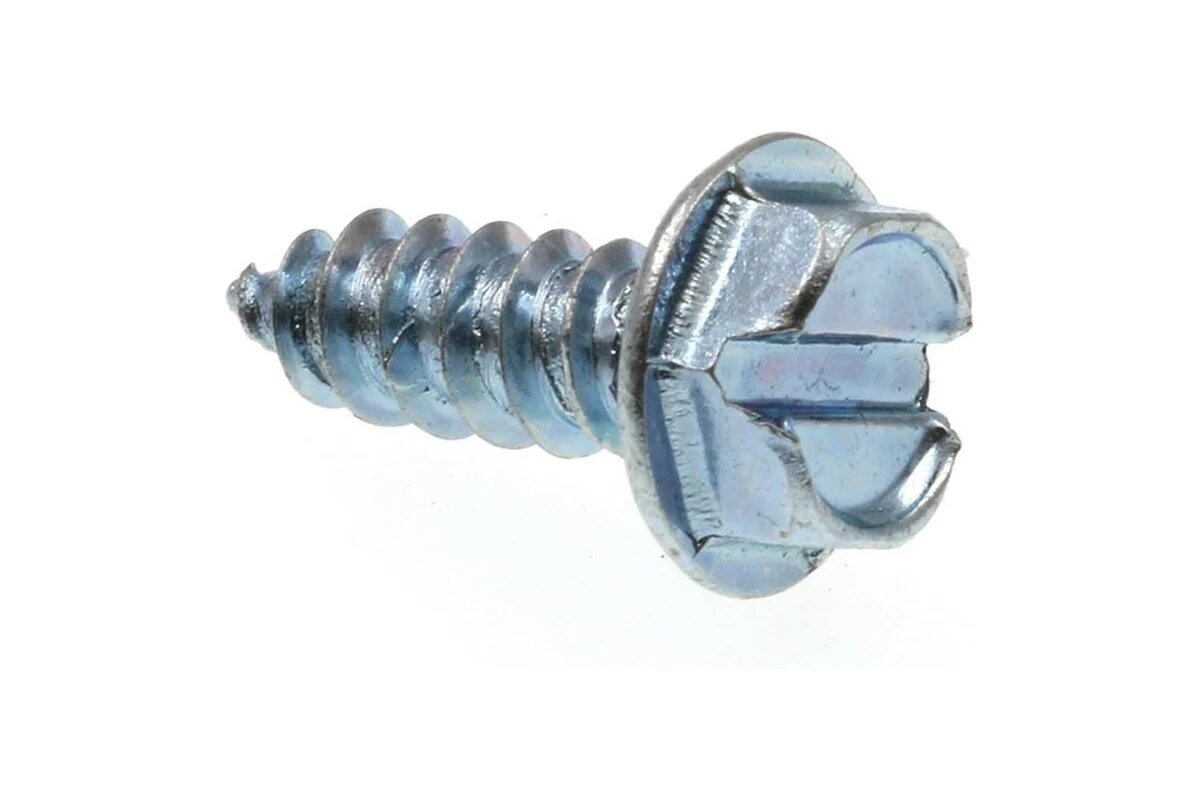 Саморез ОПМ DIN 6928 C, шестигранная головка, прямой шлиц, d6,3x25 zn, 200 шт. УТ000078565