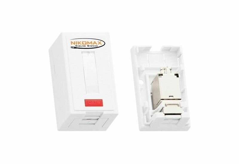 Настенная розетка NIKOMAX NMC-WO1UD2-WT