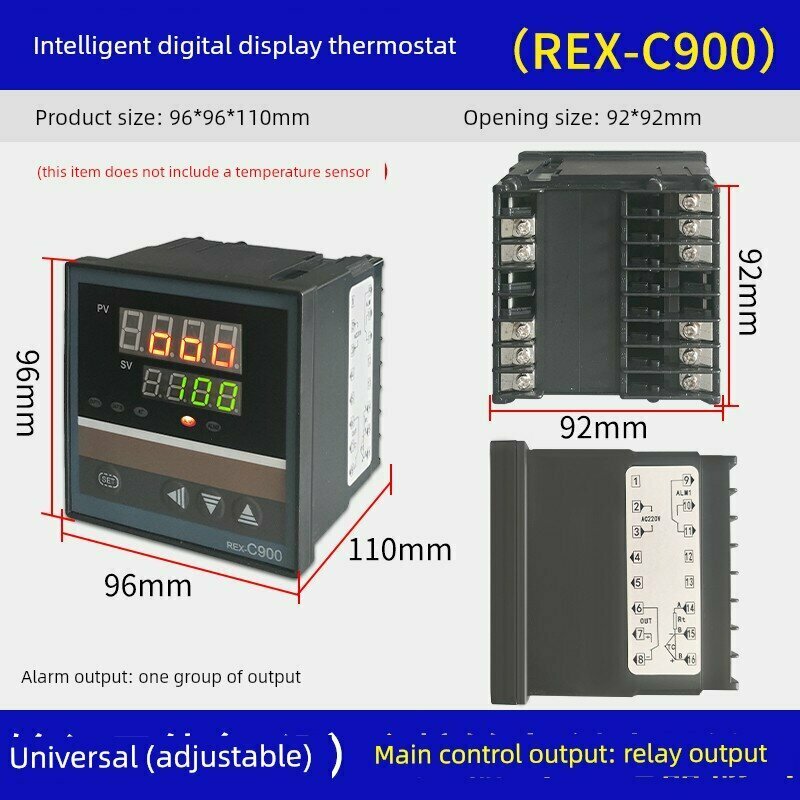 Умный цифровой контроллер температуры REX-C900 с универсальным входом, релейный выход, крепление M*AN