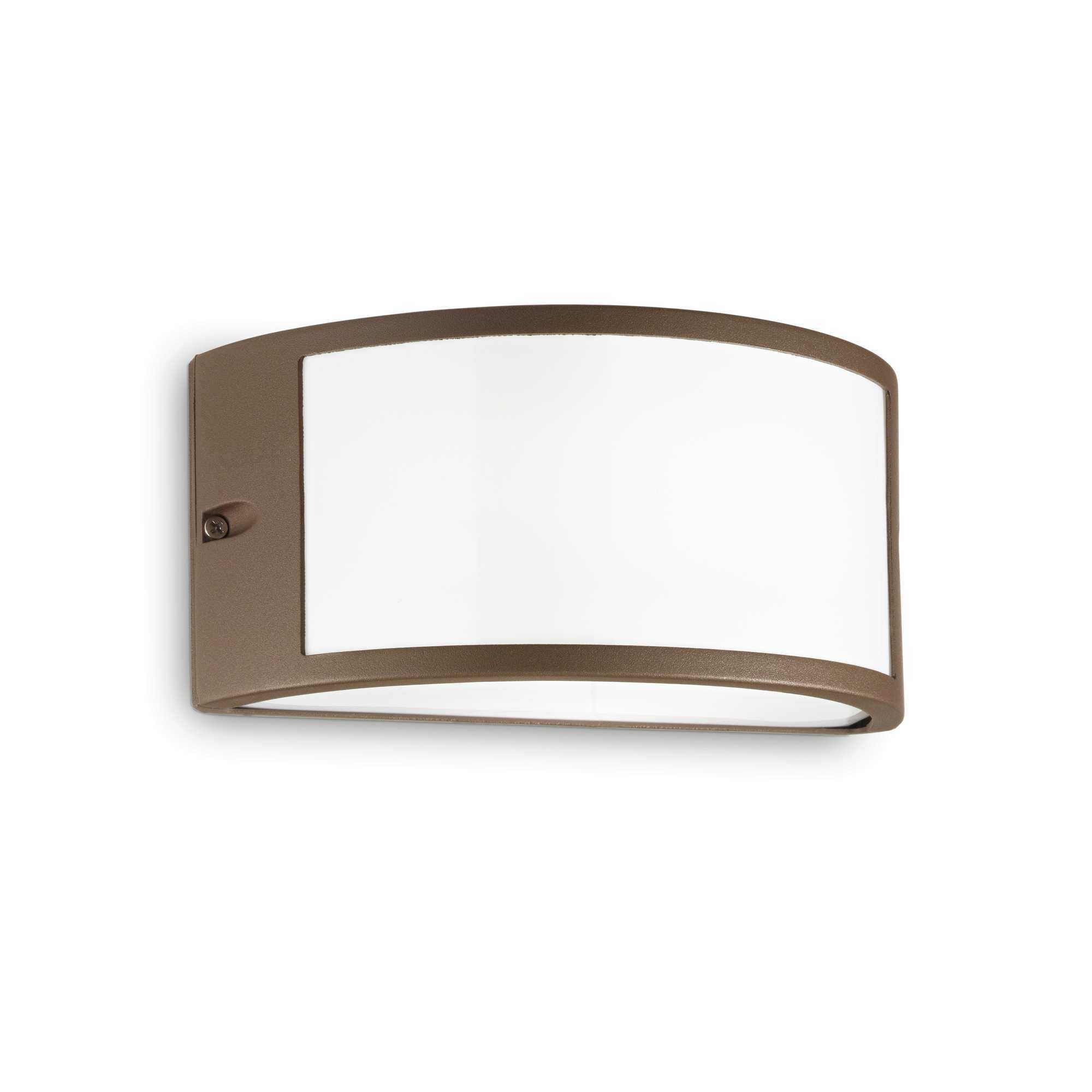 Светильник уличный настенный ideal lux Rex-1 AP1 макс.1х60Вт IP44 Е27 230В Кофе/Белый Алюминий/Акрил Без лампы 213217.