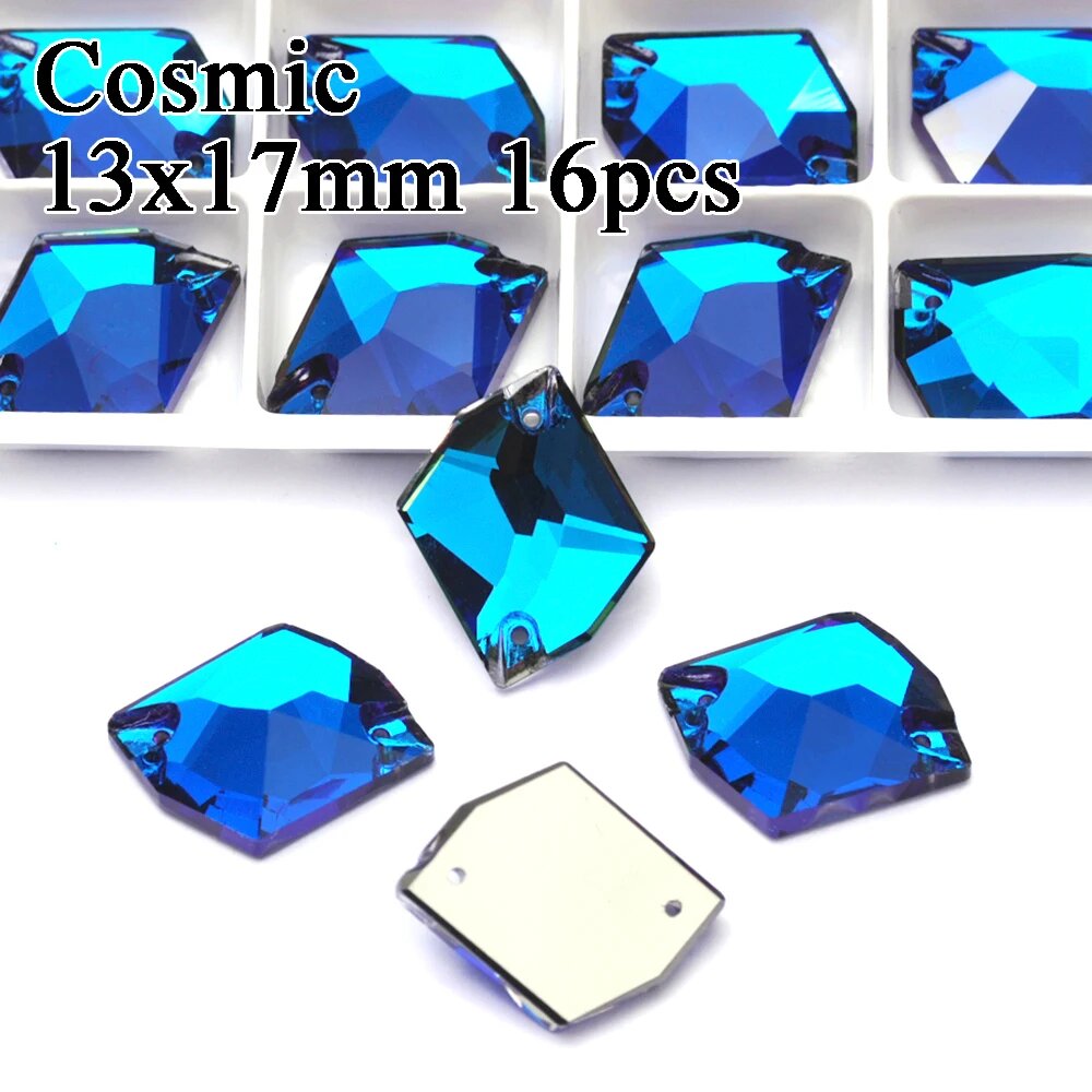 Синие кристаллы Cosmic 13x17mm 16pcs
