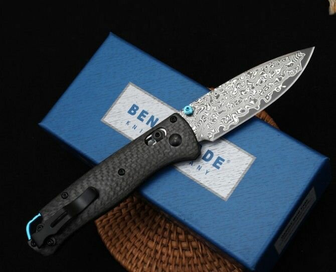 Складной нож 535-3 CARBON (Дамасская сталь )