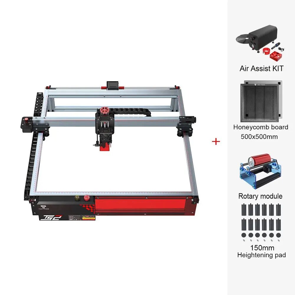Д Powerful Laser TwoTrees TS2 Лазерный гравировщик 80W с автономным управлением через WiFi CNC-машина для лазерной гравировки на металле с предельным выключателем