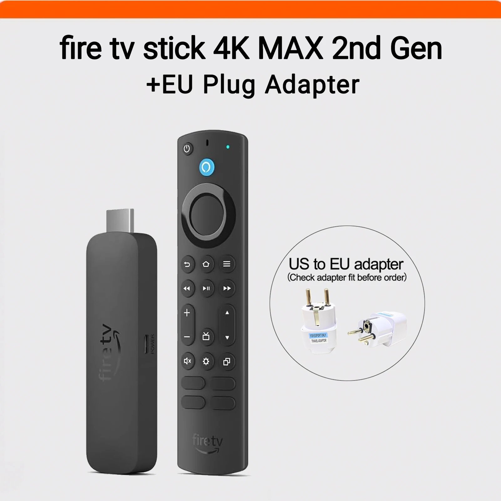 Amazon Fire TV Stick 4K Max с EU адаптером